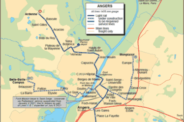 Angers - city map | Country profile | Railway Gazette International