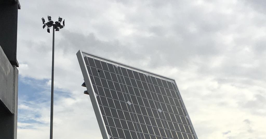 Solar-powered scarecrow deployed to keep birds away from electrical ...