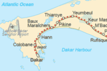 Dakar - city map | Country profile | Railway Gazette International