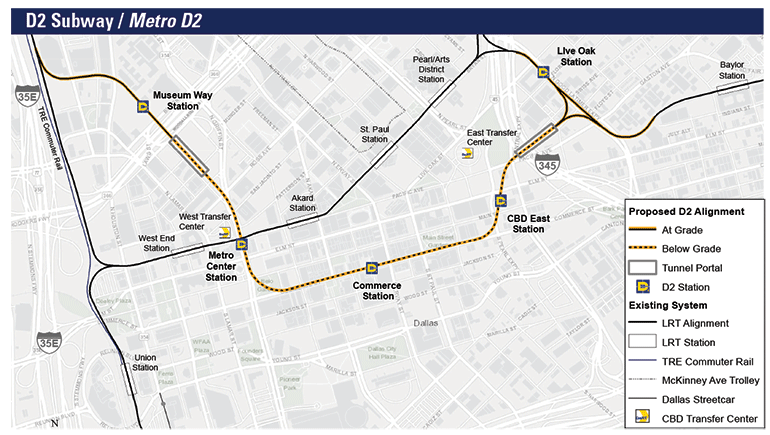 Dallas City Council backs DART D2 Subway plan | Metro Report ...