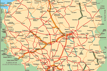 Poland: high speed network plan - project map | Country profile ...