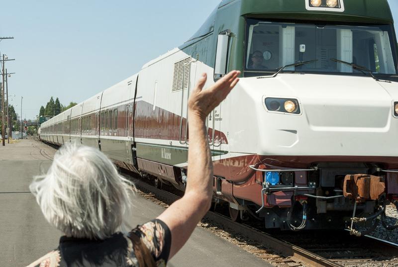 Oregon unveils Talgo trainset | News | Railway Gazette International