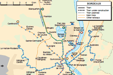 Bordeaux - city map | Country profile | Railway Gazette International