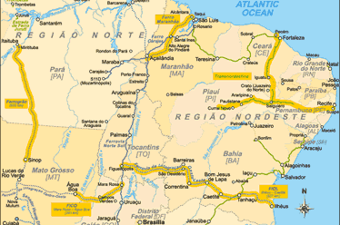 Brazil: major rail developments - project map | Country profile ...