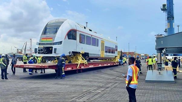First Tema – Mpakadan DMU arrives | News | Railway Gazette International