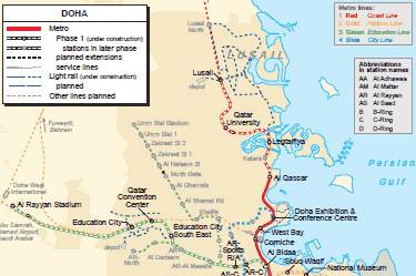 Doha - city map | Country profile | Railway Gazette International