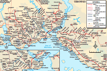 Istanbul - city map | Country profile | Railway Gazette International