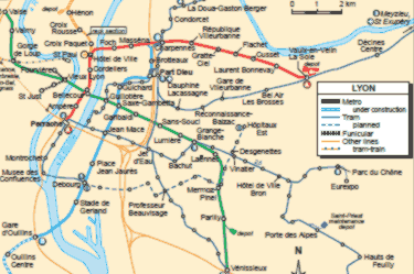 Lyon - city map | Country profile | Railway Gazette International