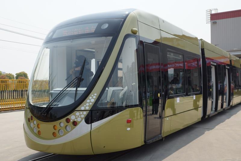 First low-floor Suzhou tram rolled out | News | Railway Gazette ...