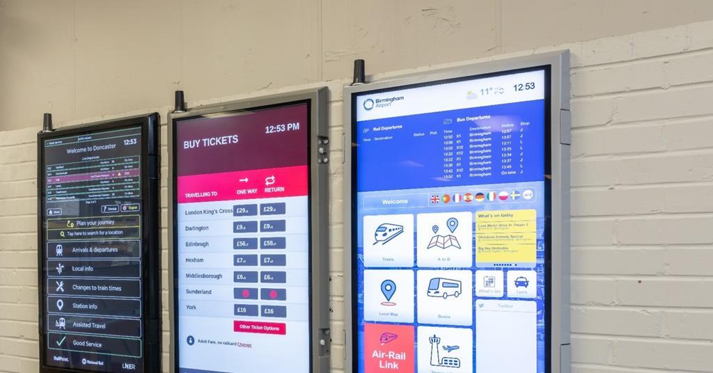 Touch-enabled displays launched as station poster replacements | Rail ...