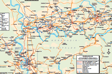 Rhein-Ruhr - region map | Country profile | Railway Gazette International