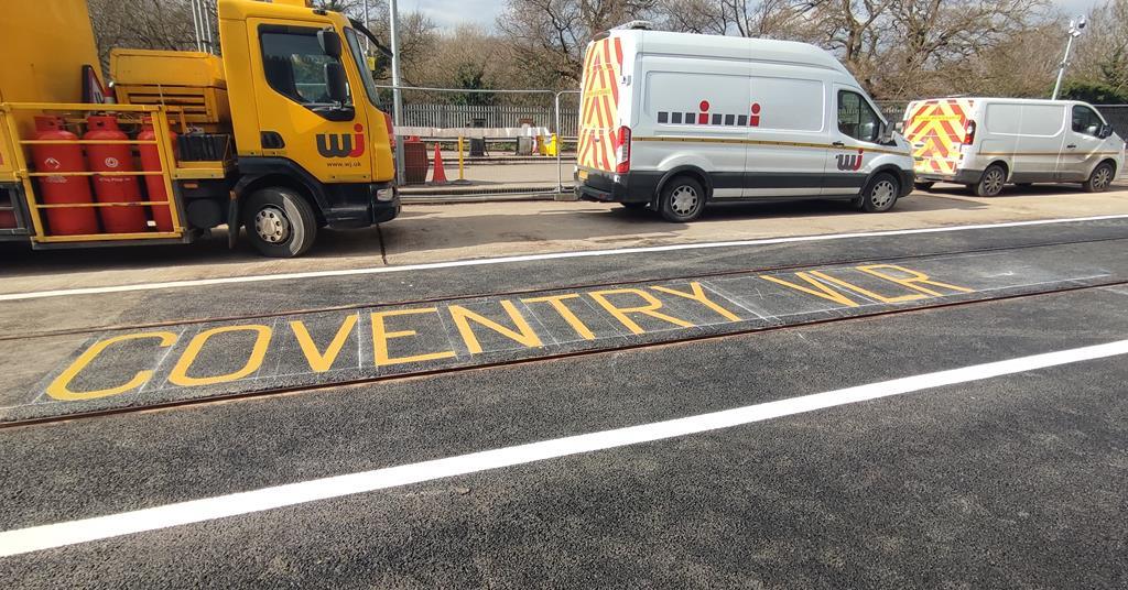 Very Light Rail ultra-thin tram track installed for load testing ...