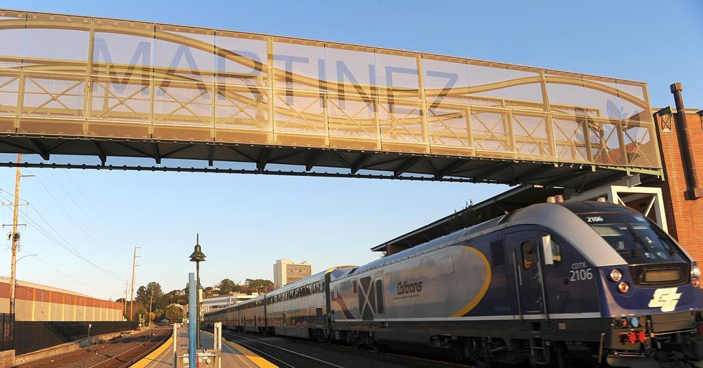 Station footbridge features etched architectural mesh | News | Railway ...