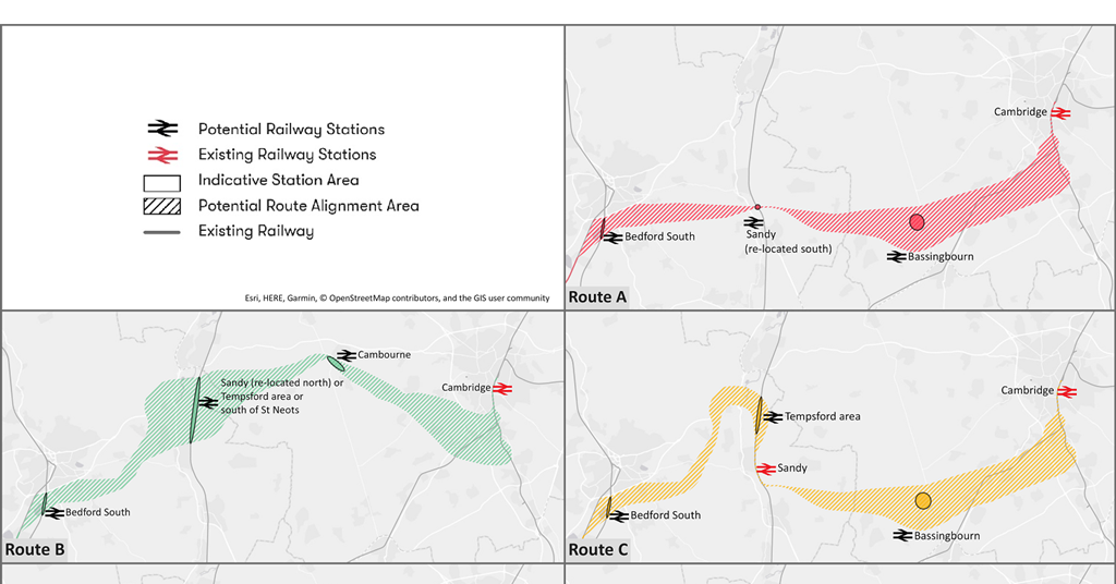 Route for Bedford – Cambridge section of East – West Rail announced | Rail Business UK | Railway ...