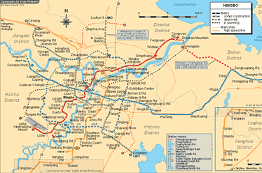 Ningbo - city map | Country profile | Railway Gazette International