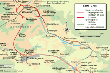 Germany: Stuttgart 21 - project map | Country profile | Railway Gazette ...