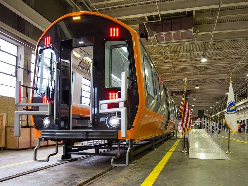 Boston Orange Line metro car mock-up receives official visit | Metro ...