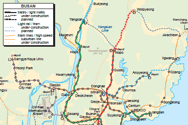 Busan - city map | Country profile | Railway Gazette International