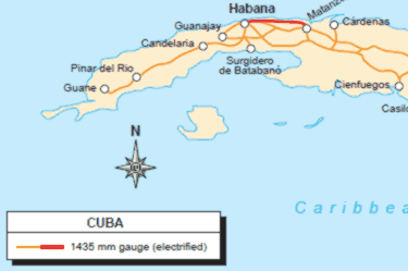 Cuba - country map | Country profile | Railway Gazette International