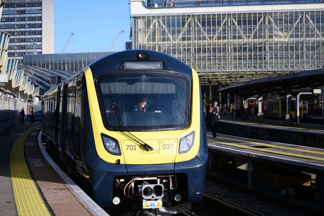 South Western Railway’s Class 701 Arterio EMU carries passengers at ...