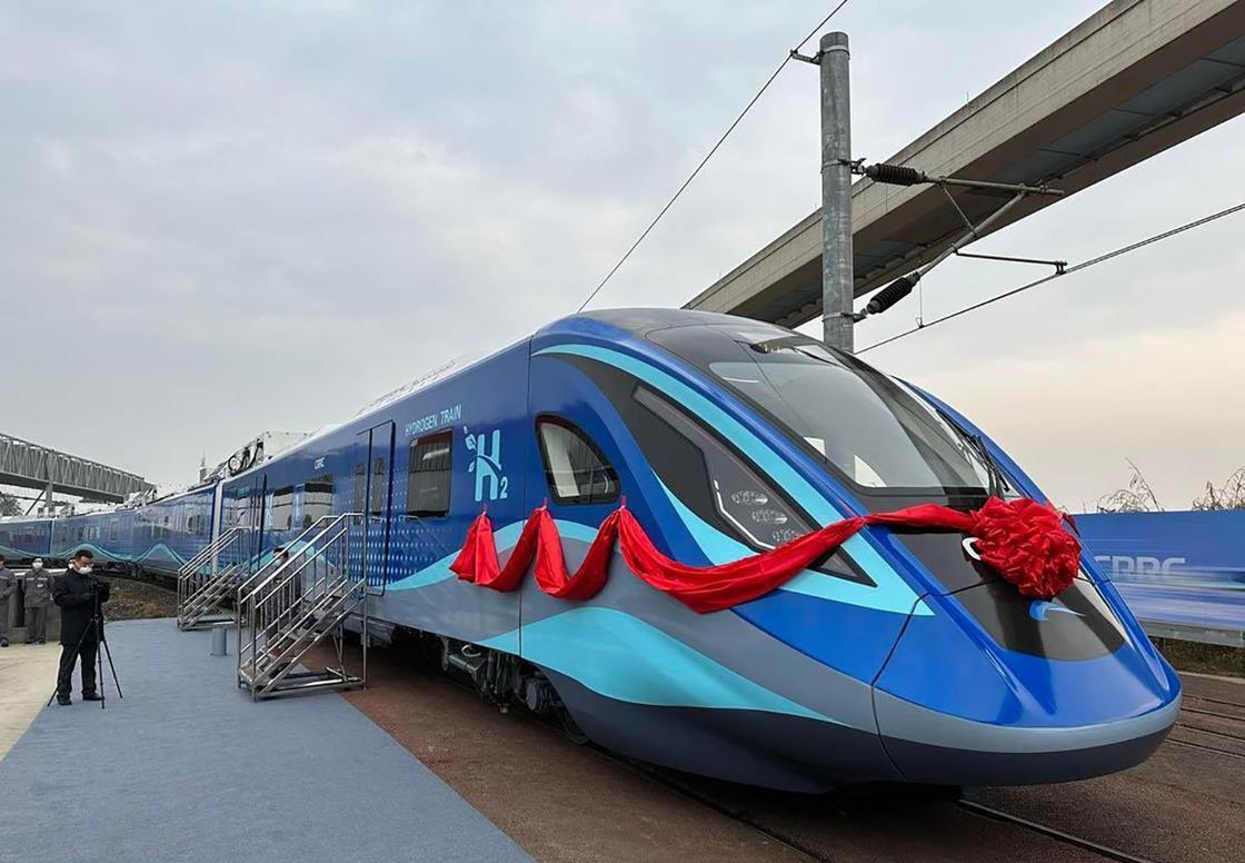 CRRC unveils hydrogen train | News | Railway Gazette International