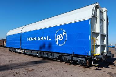 Sawn timber wagon arrives in Finland | News | Railway Gazette International