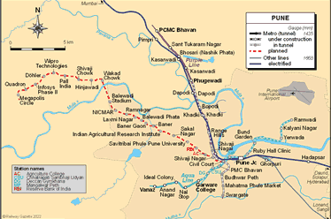 Pune - city map | Country profile | Railway Gazette International