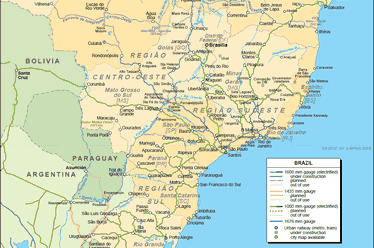 Brazil - country map | Country profile | Railway Gazette International