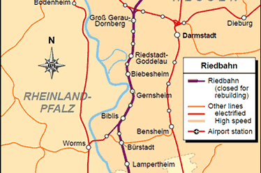 Germany: Riedbahn - project map | Country profile | Railway Gazette ...