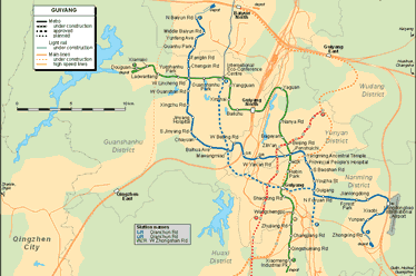 Guiyang - city map | Country profile | Railway Gazette International