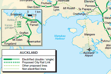 Auckland - city map | Country profile | Railway Gazette International