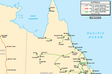 Australia - country map | Country profile | Railway Gazette International