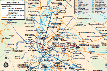 Budapest - city map | Country profile | Railway Gazette International