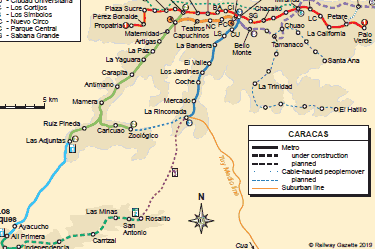 Caracas - city map | Country profile | Railway Gazette International