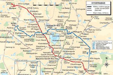 Hyderabad - city map | Country profile | Railway Gazette International
