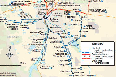 Denver - city map | Country profile | Railway Gazette International