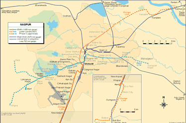 Nagpur - city map | Country profile | Railway Gazette International