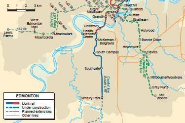Edmonton - city map | Country profile | Railway Gazette International