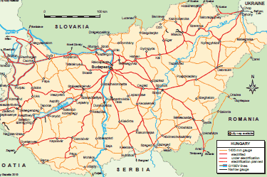 Hungary - country map | Country profile | Railway Gazette International