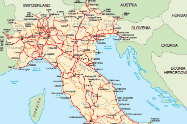 Italy - country map | Country profile | Railway Gazette International