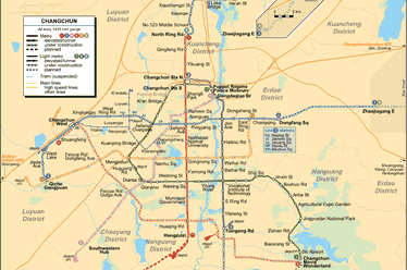 Changchun - city map | Country profile | Railway Gazette International