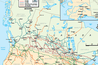 USA & Canada - country map | Country profile | Railway Gazette ...
