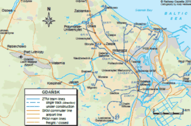 Gdansk - city map | Country profile | Railway Gazette International