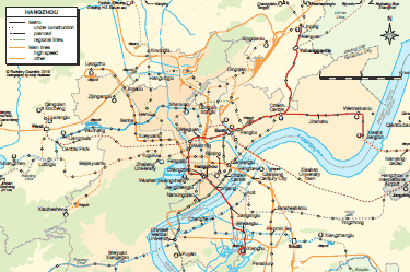 Hangzhou & Shaoxing - city map | Country profile | Railway Gazette ...