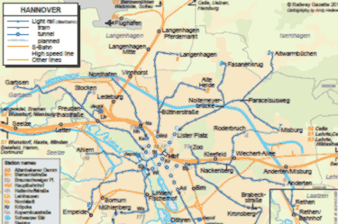 Hannover - city map | Country profile | Railway Gazette International