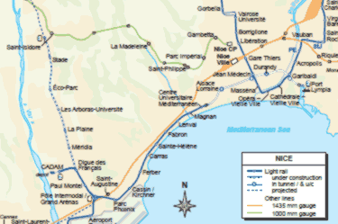 Nice - city map | Country profile | Railway Gazette International