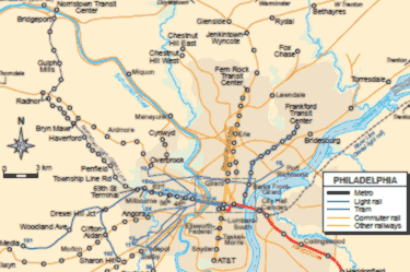 Philadelphia - city map | Country profile | Railway Gazette International