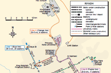 Riyadh - city map | Country profile | Railway Gazette International