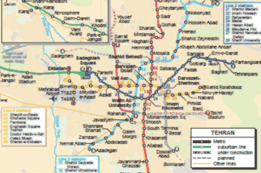 Tehran & Karaj - city map | Country profile | Railway Gazette International