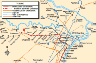 Torino - city map | Country profile | Railway Gazette International